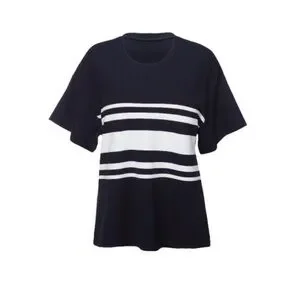 CAbi | Tops | Cabi Catamaran Tee 642 Dark Blue With White Stripe Sz S ...